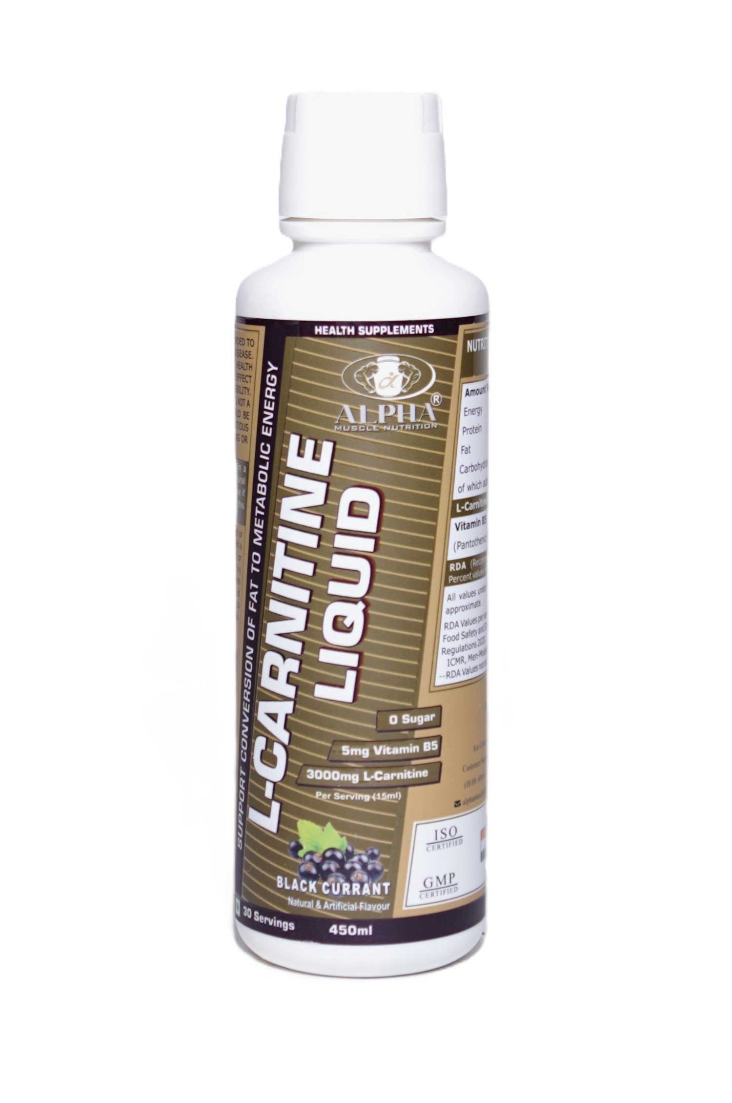 Alpha Liquid L Carnitine 3000mg With 5MG Vitamin B5, 0Sugar (30 Serving ...